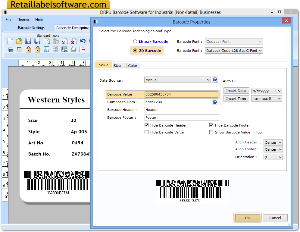 Warehousing Industry Barcode Label Software screenshots ...